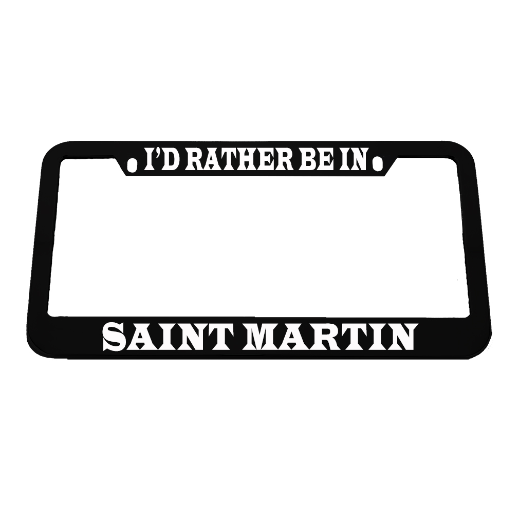 License Plate Frame I Left My Heart in Saint Martin #1 Zinc Chrome | eBay
