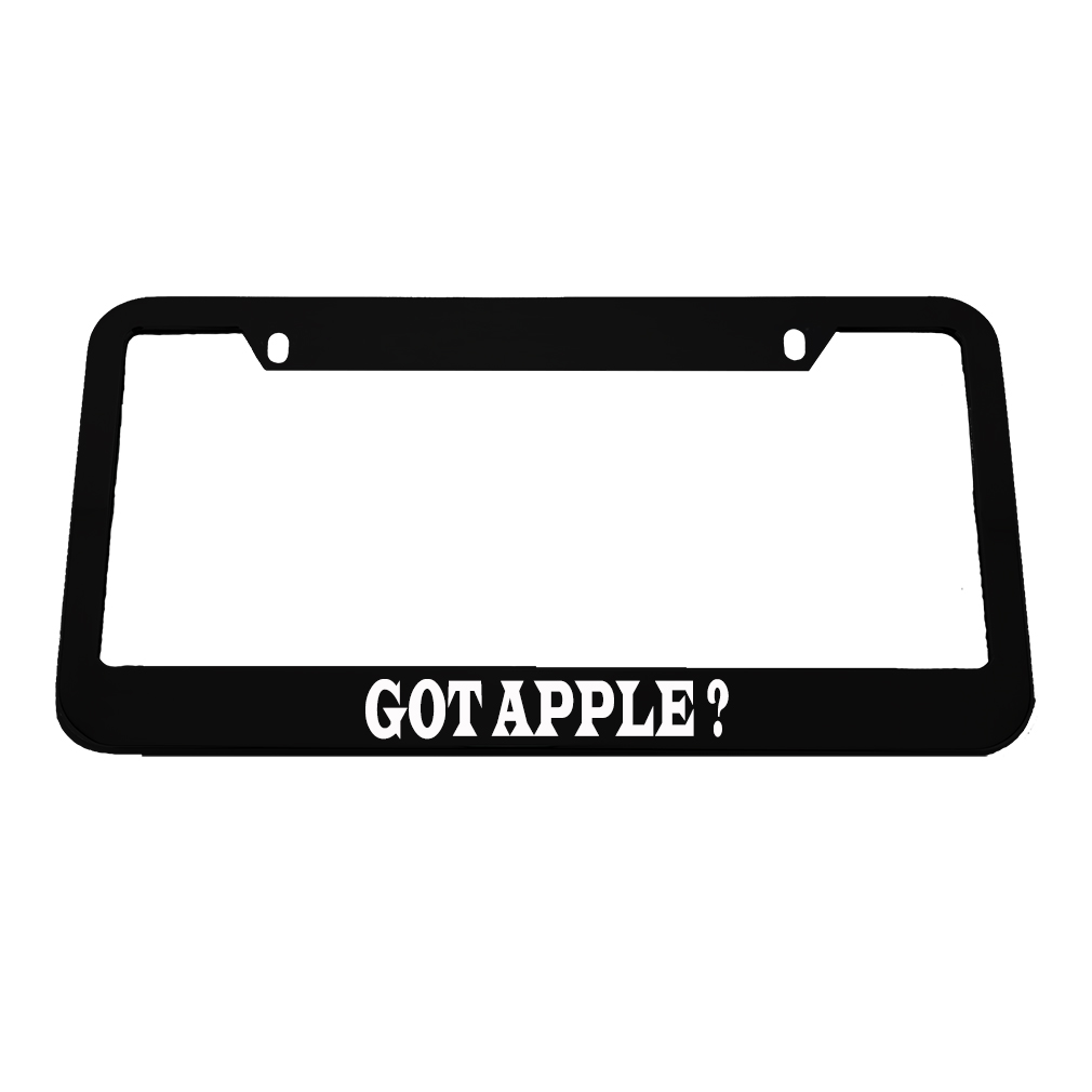 License Plate Frame Got Apple Zinc Weatherproof Car Accessories Chrome ...